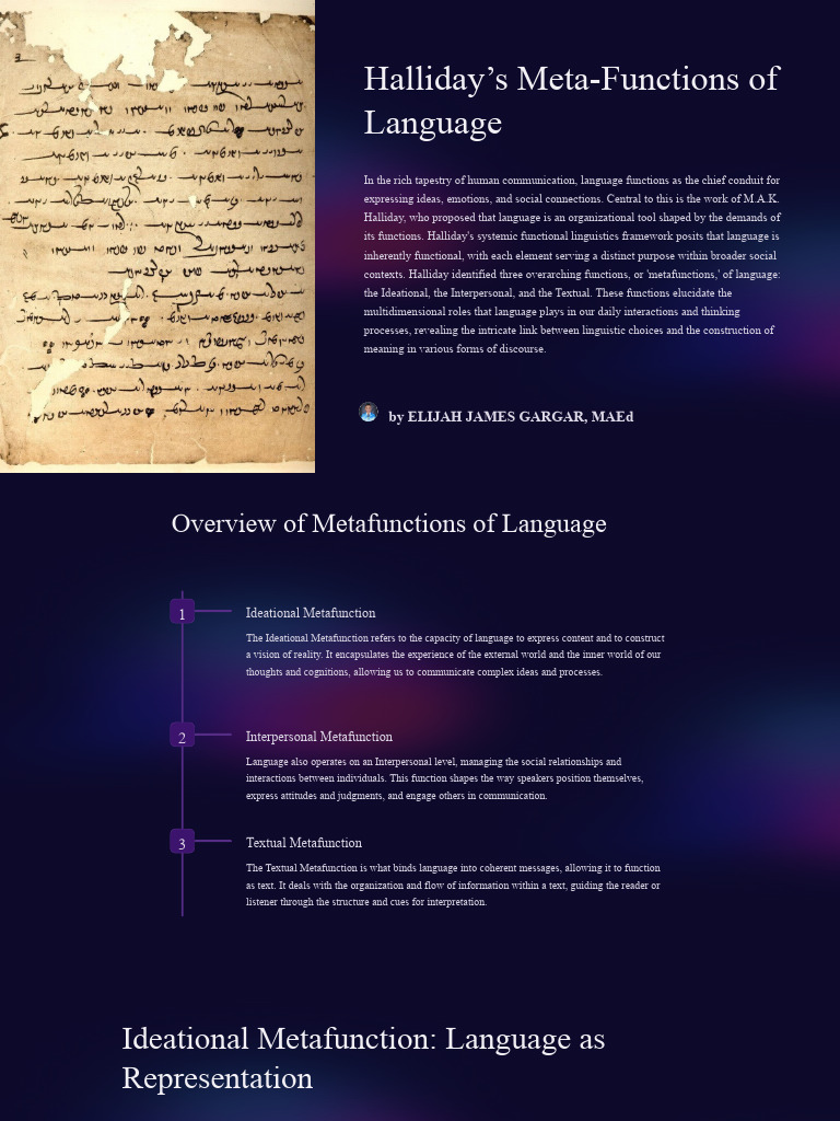 Introduction To Hallidays Functions of Language | PDF | Narrative ...