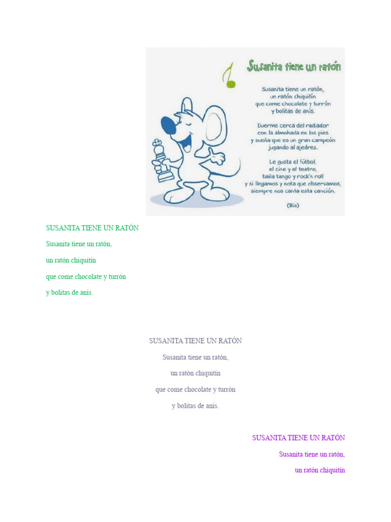 Susanita tiene un ratón | PDF