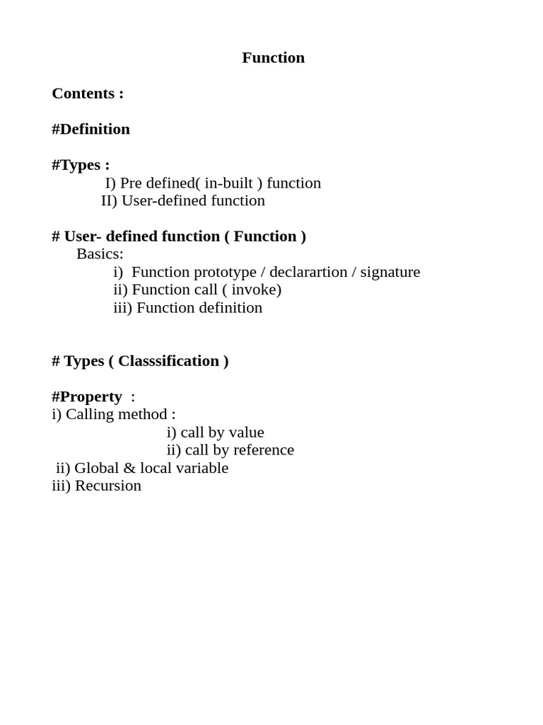 Function 1 | PDF | Parameter (Computer Programming) | Software Development