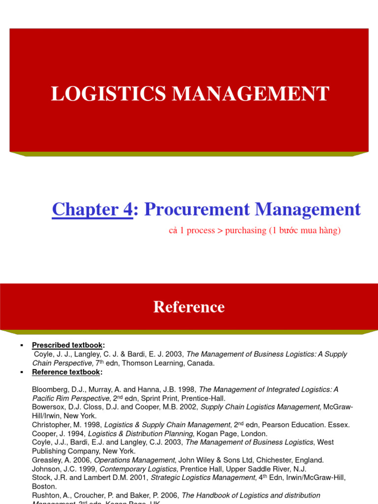 Topic 4 - Procurement Management | PDF | Procurement | Supply Chain Management