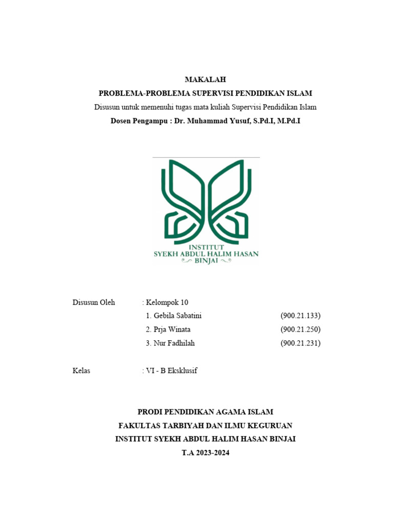 Kel. 10 Problema Supervisi Pendidikan | PDF | Karier & Perkembangan