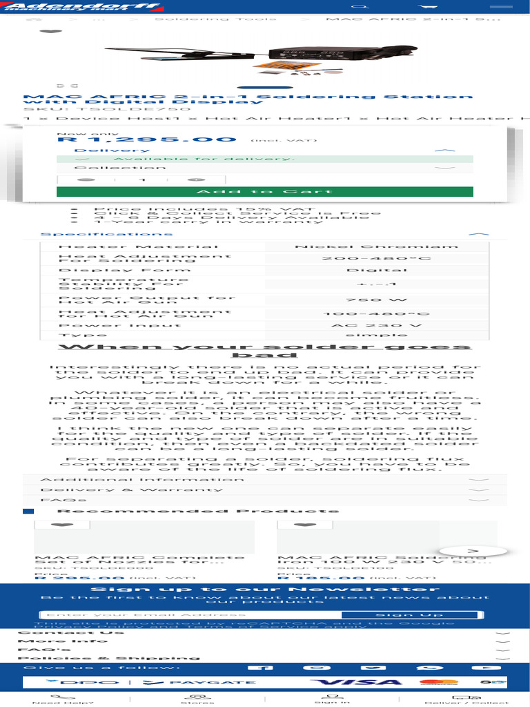 Adendorff Soldering Tools Overview | PDF | Soldering | Electrical ...