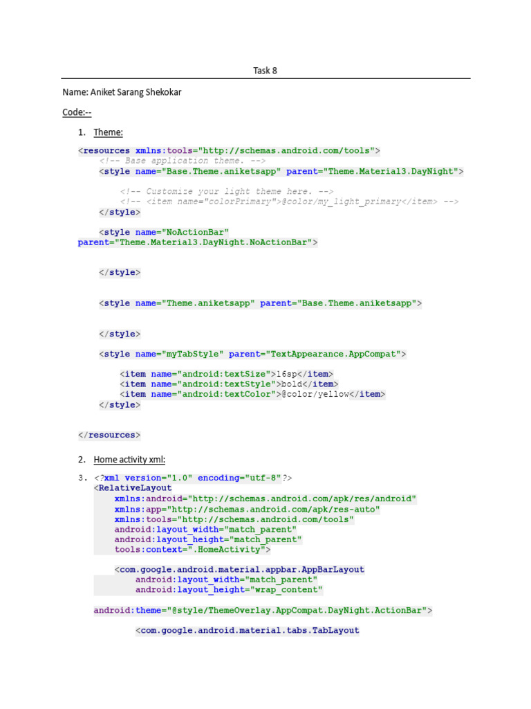 Task 8 | PDF | Android (Operating System) | Computing Platforms