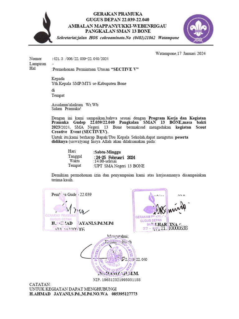 Undangan Sective V | PDF