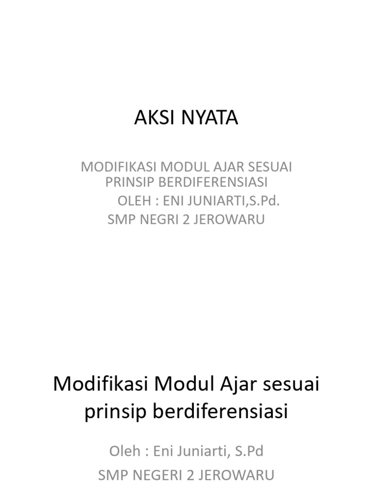 Modifikasi Modul Ajar Berdiferensiasi | PDF | Kesehatan Holistik | Sains & Matematika