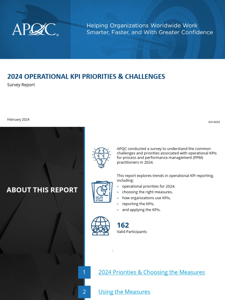 2024 Operational Kpi Priorities & Challenges | PDF | Performance ...