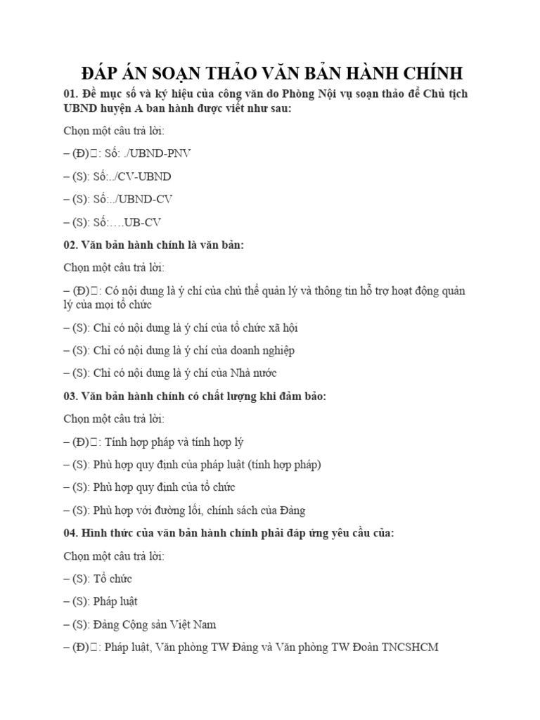 Da - Soan Thao VBHC | PDF