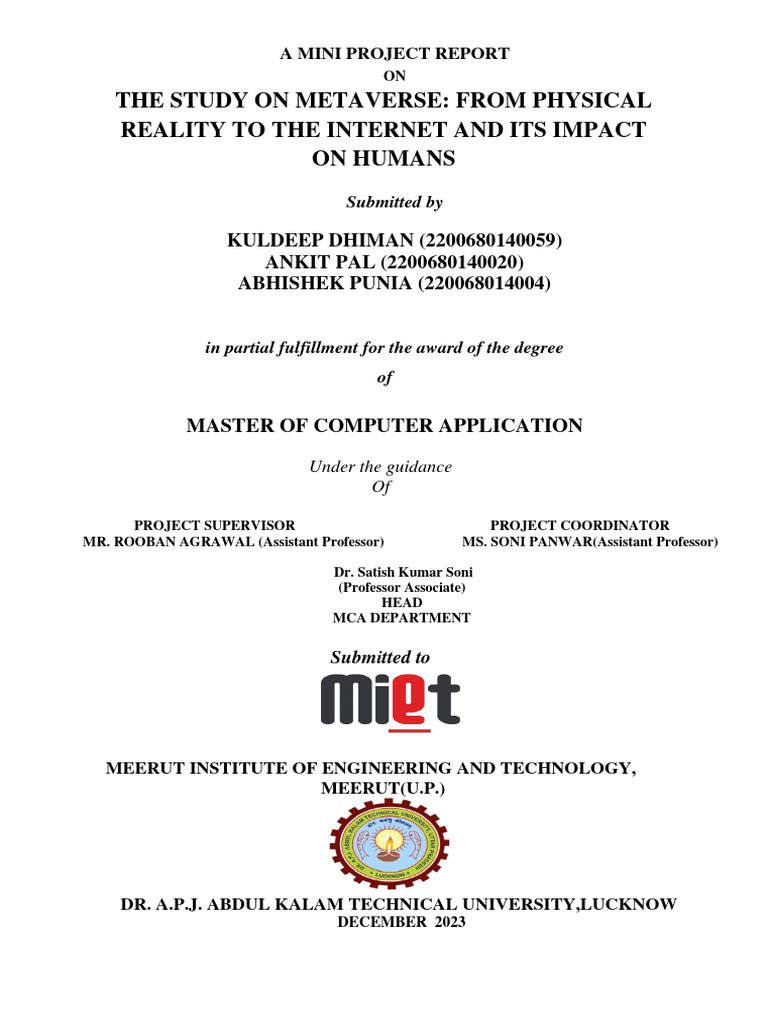 Mini Project report intro - for merge | PDF | Science | Cognition