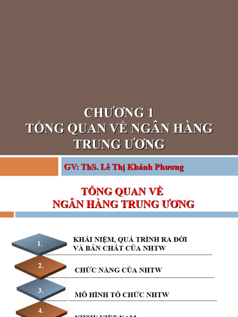 Chuong 1 - Tong Quan Ve NHTW | PDF