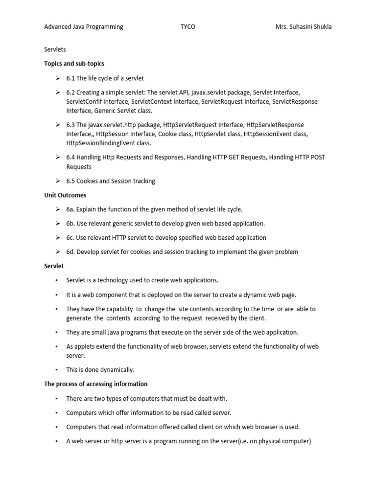 Servlets | PDF | Http Cookie | Web Server