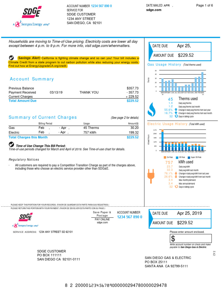 GAS GHG Line Item Sample v3 pgs1-3 | PDF | Credit Card | Payments