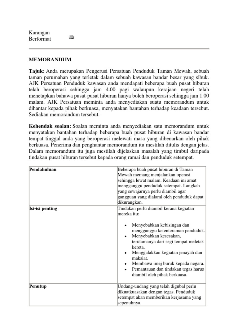 Karangan Berformat | PDF