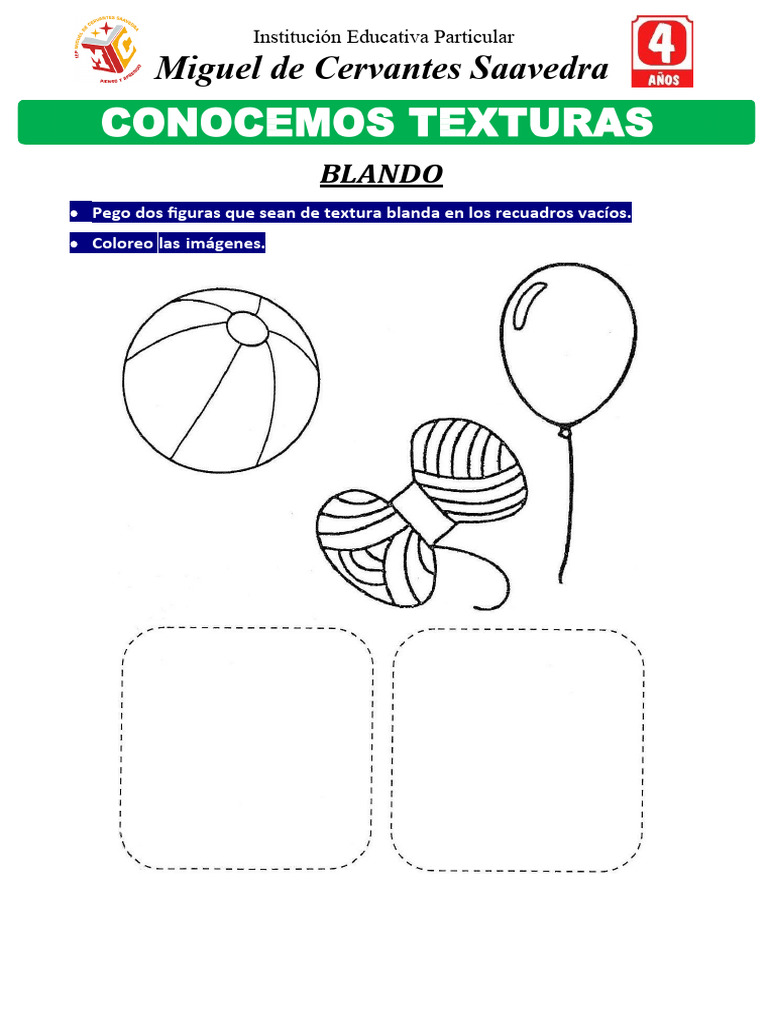 Actividades de Texturas para Niños | PDF