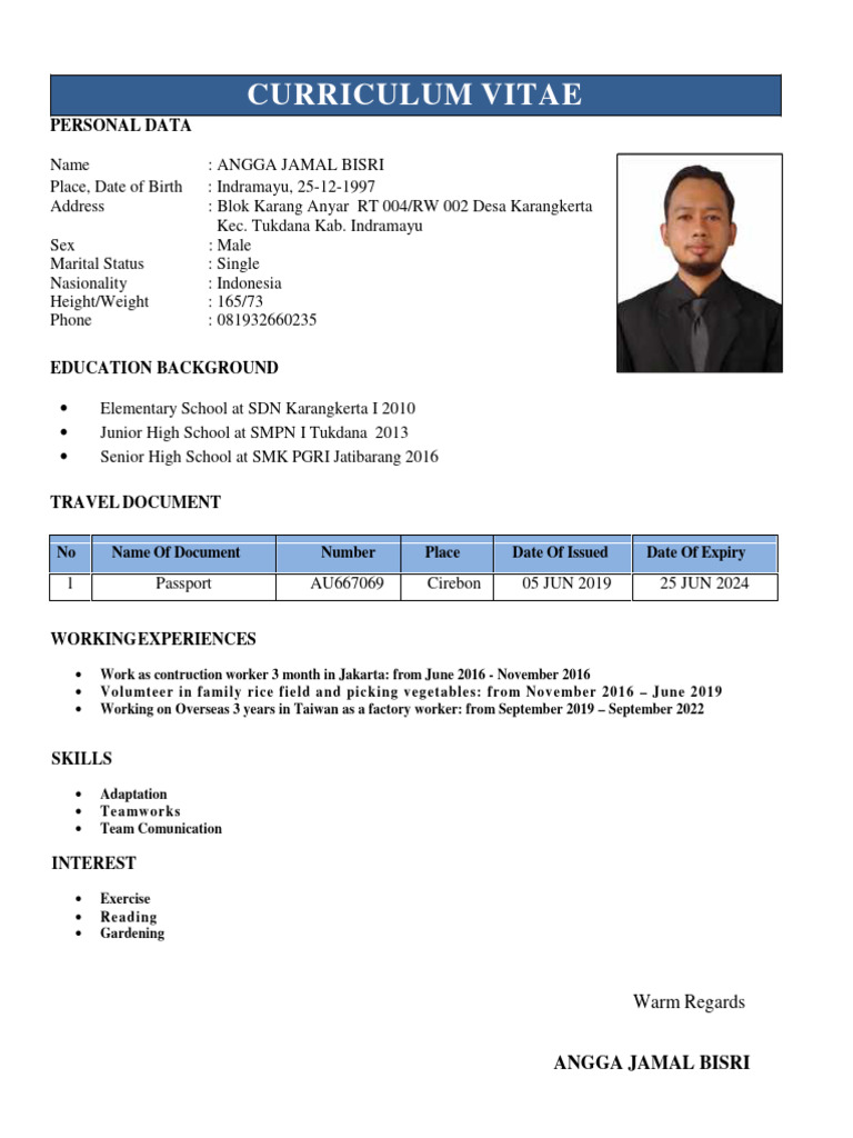 CV Angga | PDF