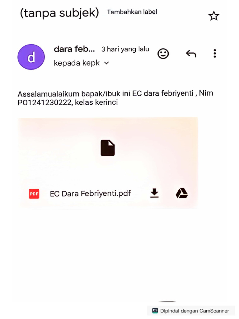 Bukti Ec Dara Febriyenti | PDF