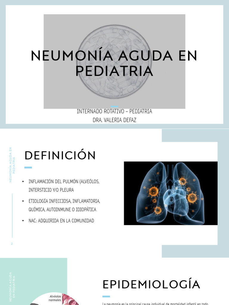 Neumonía Aguda en Pediatria (1) | PDF | Neumonía | Staphylococcus Aureus
