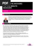 One Minute Manager | PDF | Goal | Behavior