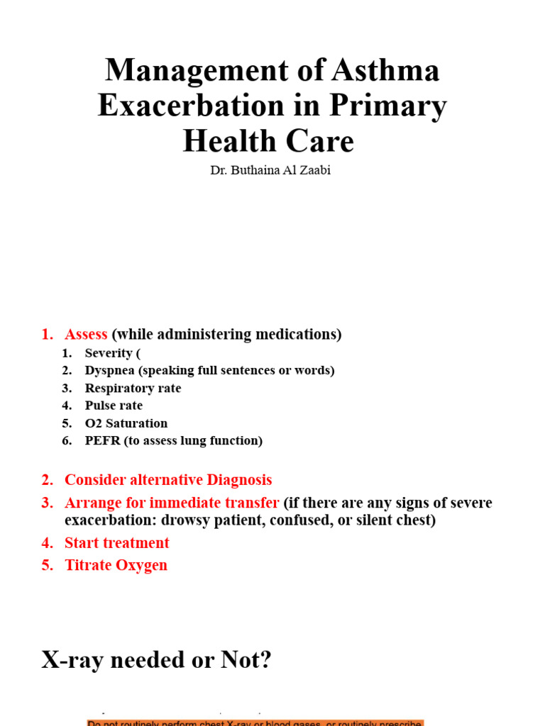 Asthma Exacerbation Management Guide | PDF