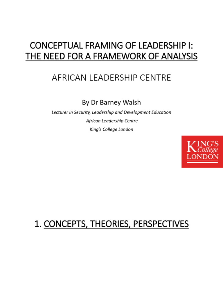 ALC_L+S WK 6_Leadership Framework I | PDF | Leadership | Theory