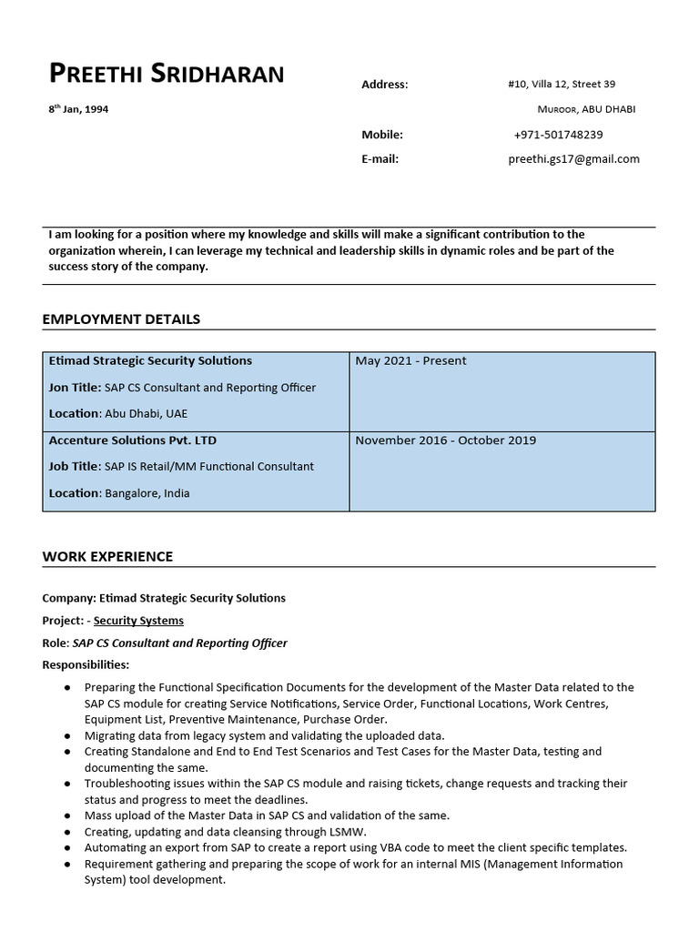 Preethi Sridharan - Resume 3 - 24 | PDF | Computing | Software