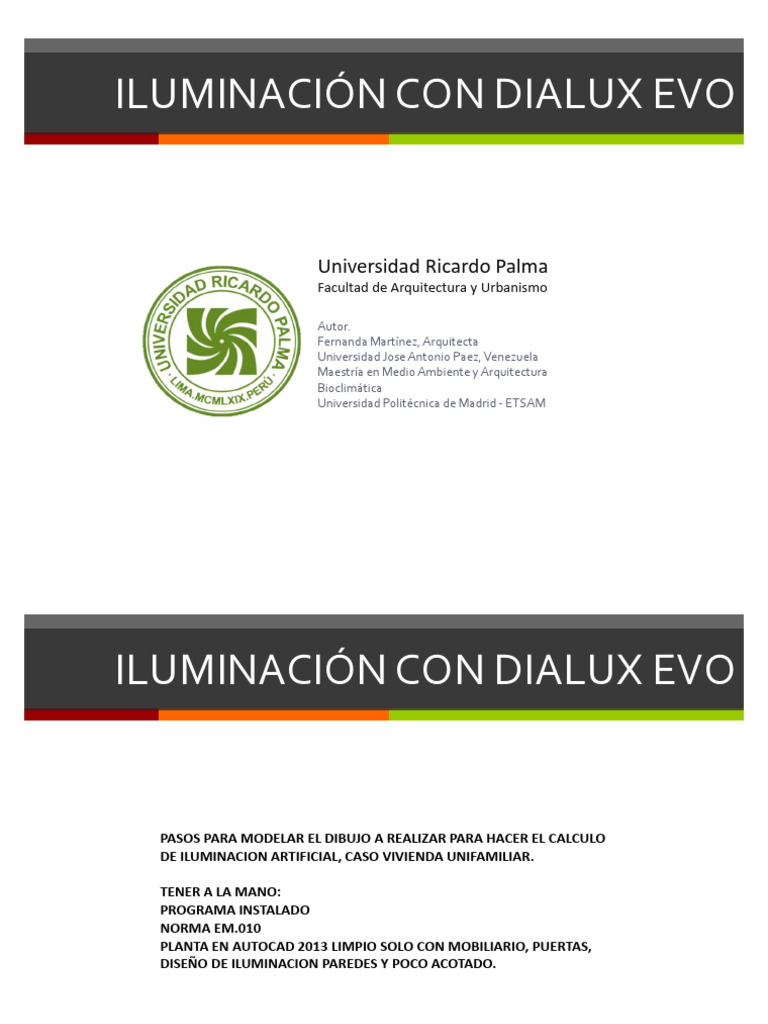 Iluminacion Artificial Con Dialux Evo | PDF | Encendiendo