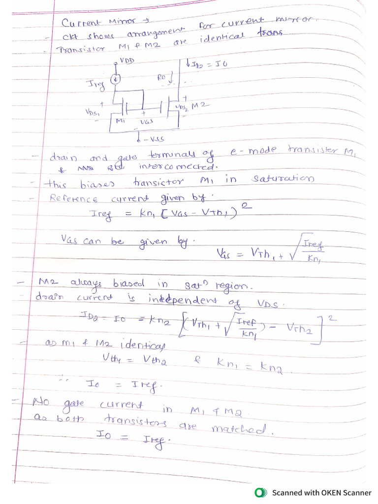 Current Mirror | PDF
