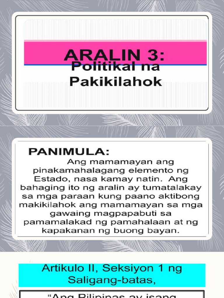 Politikal Na Pakikilahok | PDF