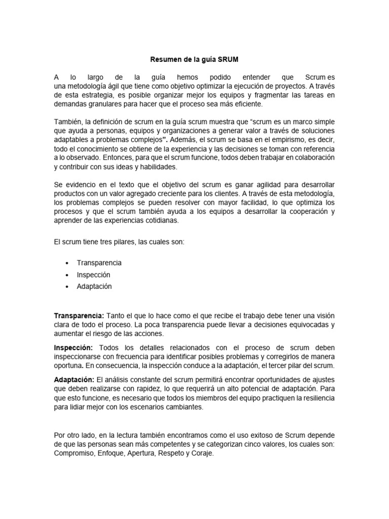 Scrum | PDF | Scrum (desarrollo de software)