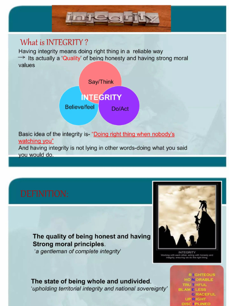 Integrity at Work | PDF