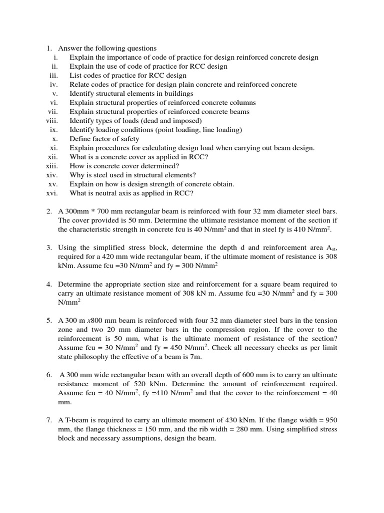 Beams Individual Assignment | PDF | Beam (Structure) | Reinforced Concrete