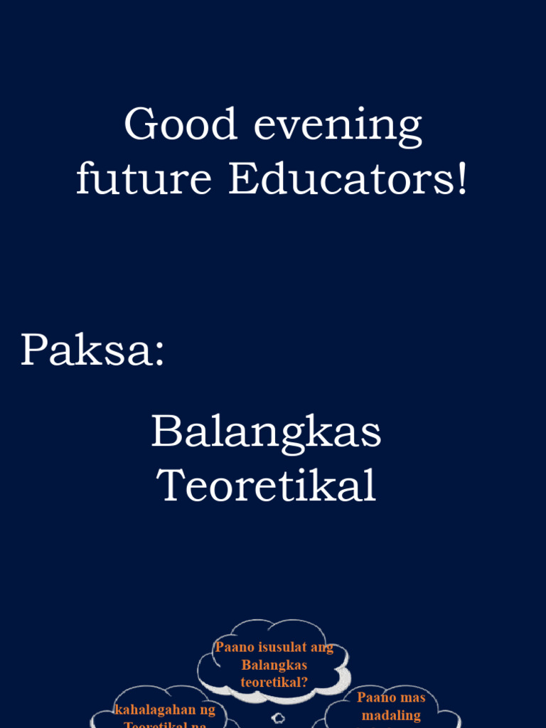 Balangkas Teoretikal | PDF