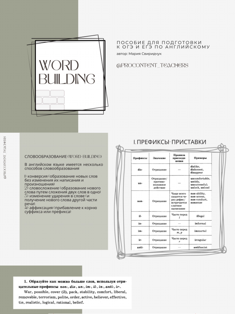 B1-B2 Wordbuilding | PDF