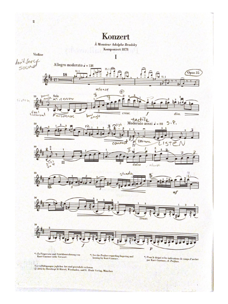 Tchaikovsky violin concerto | PDF