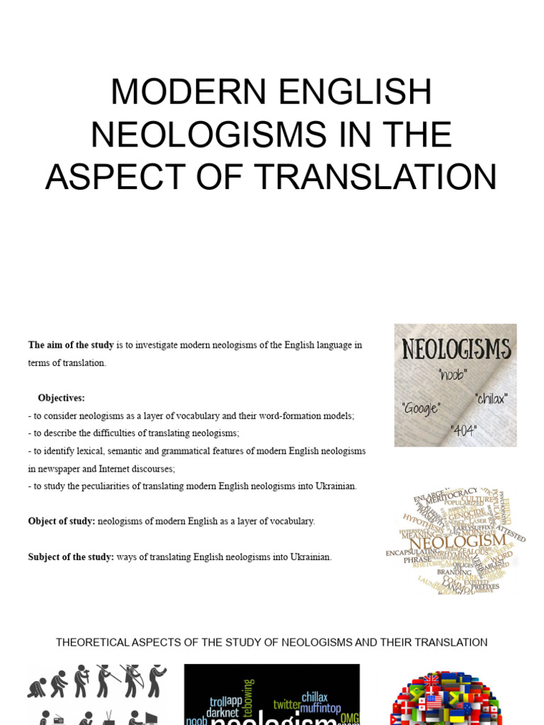 Modern English Neologisms | PDF | Translations | English Language