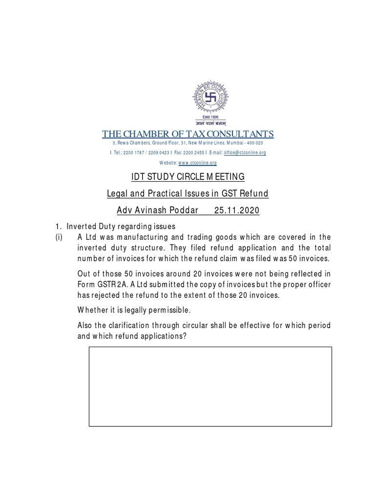 25-11-2020 Case Studies On Refunds | PDF | Value Added Tax | Government ...