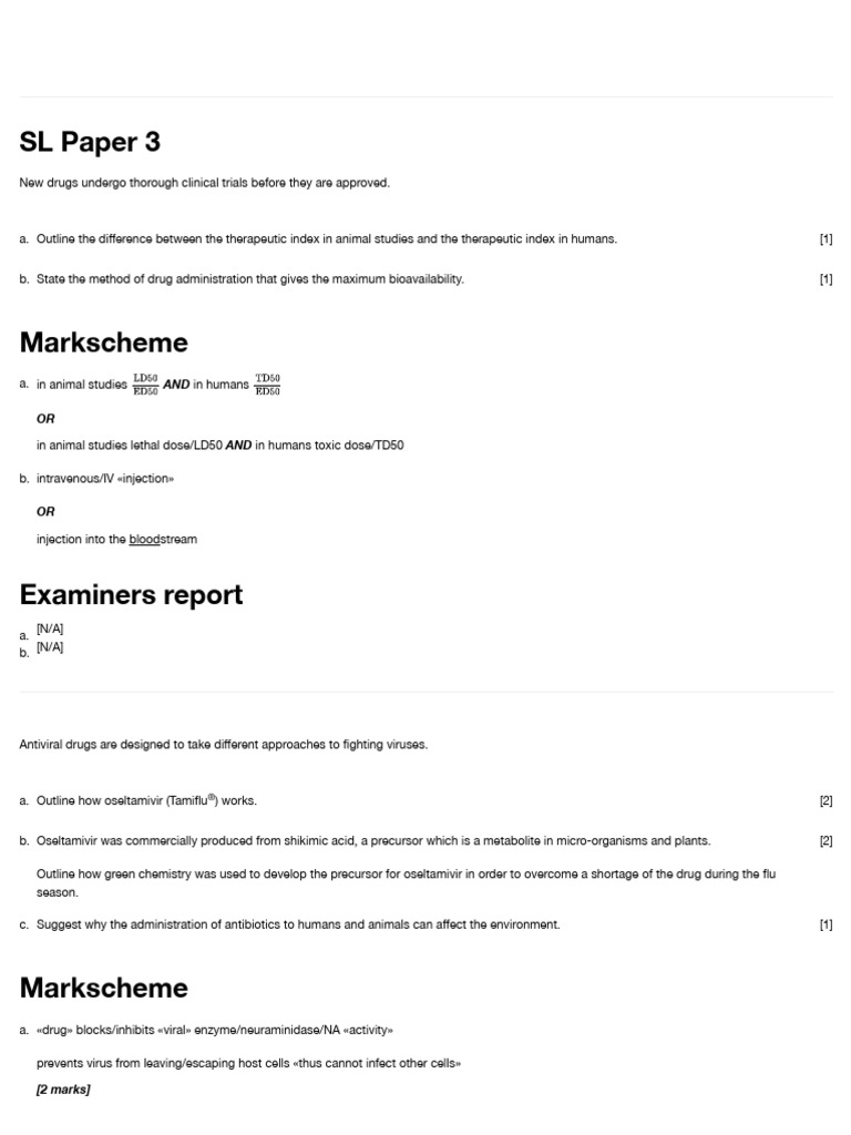 Markscheme SL Paper3 | PDF | Heroin | Virus