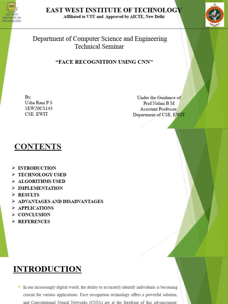 Face Recognition Using CNN | Download Free PDF | Accuracy And Precision | Artificial Intelligence