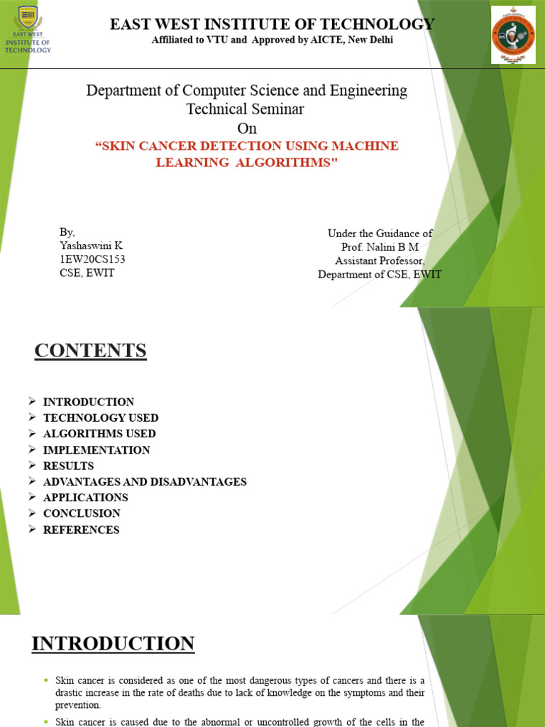 Skin Cancer Detection Pdf Machine Learning Statistical Classification 8845