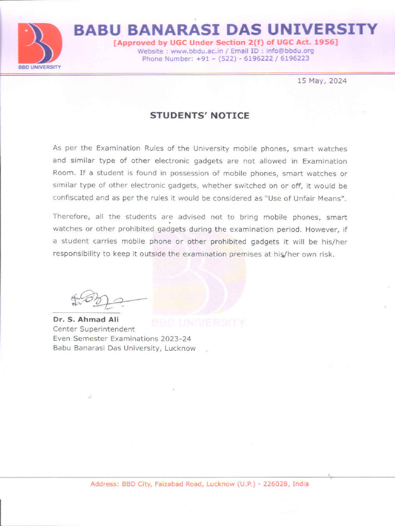 Students Notice | PDF