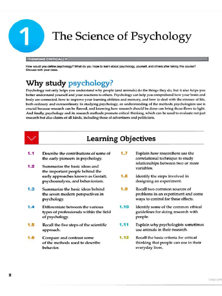 Ciccarelli - CH1 - Sci of Psych | PDF