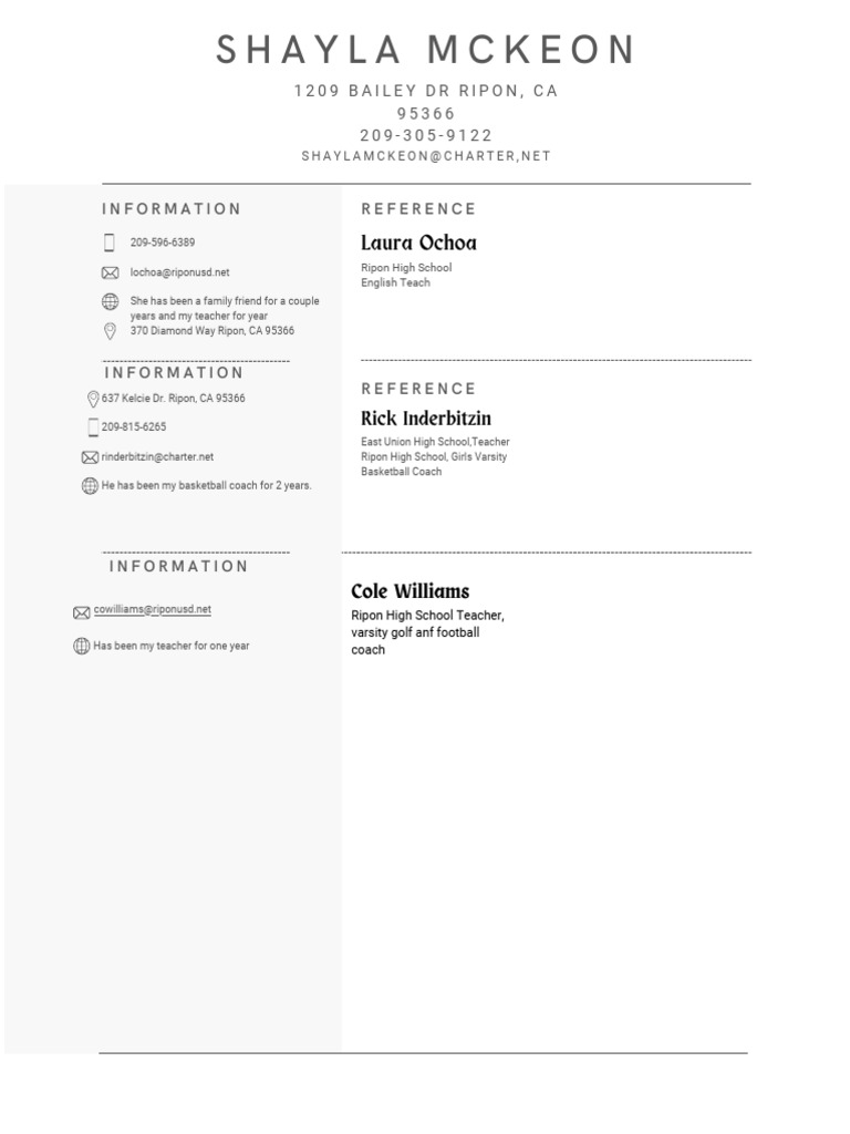 Minimalist White and Grey Professional Resume | PDF