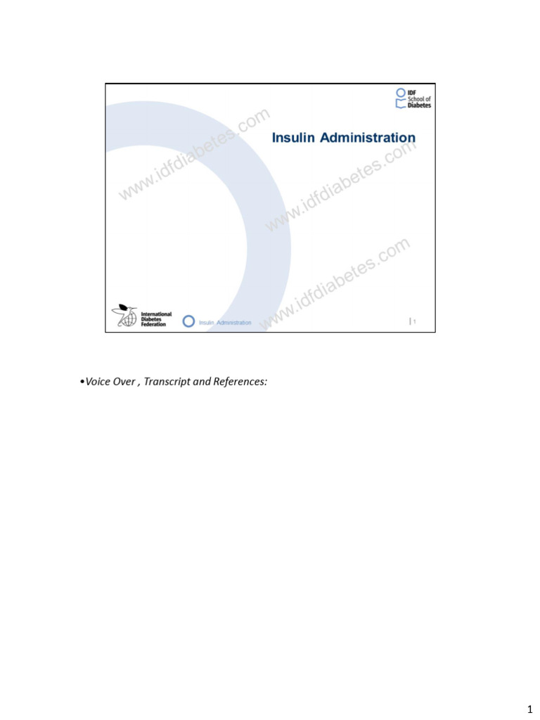 Insulin Injection Techniques and Sites | PDF | Diabetes Management ...