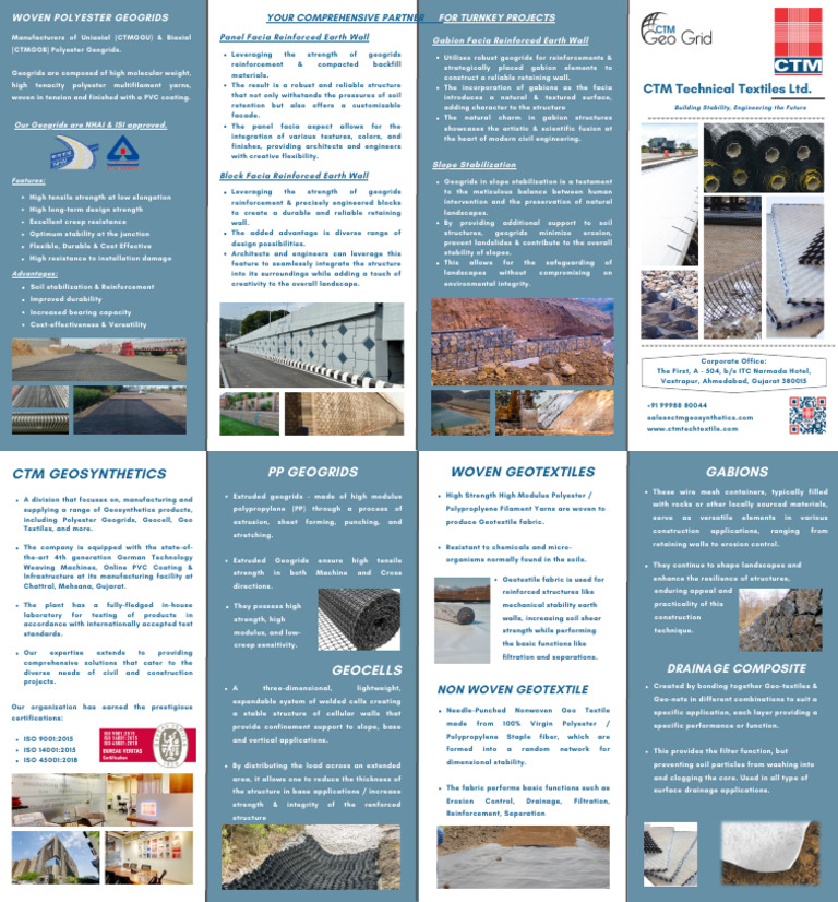 CTM Geo Product Catalogue | PDF | Nonwoven Fabric | Textiles