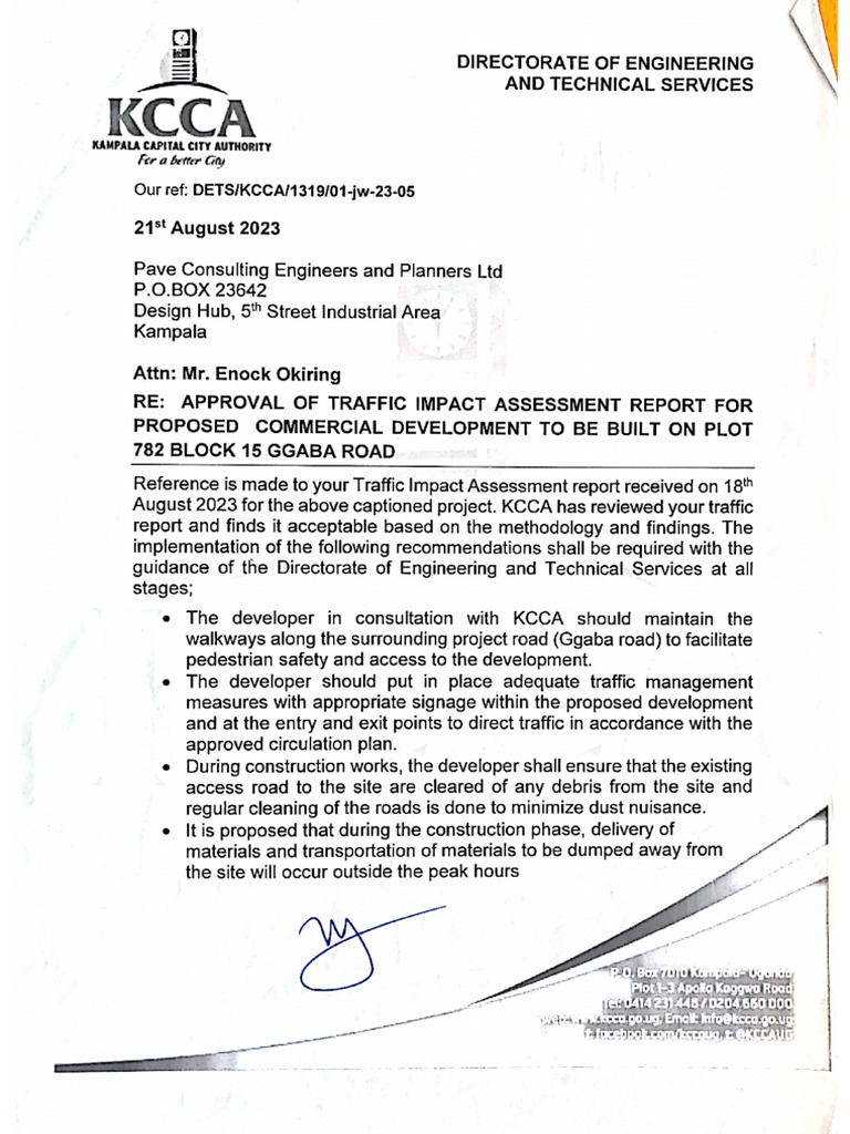 TIA Template | PDF | Traffic | Road