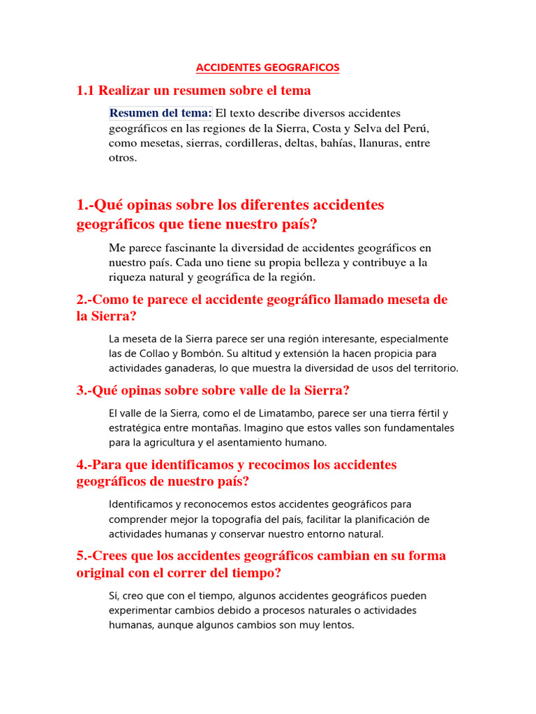 Accidentes Geograficos | PDF | Costa | Mar