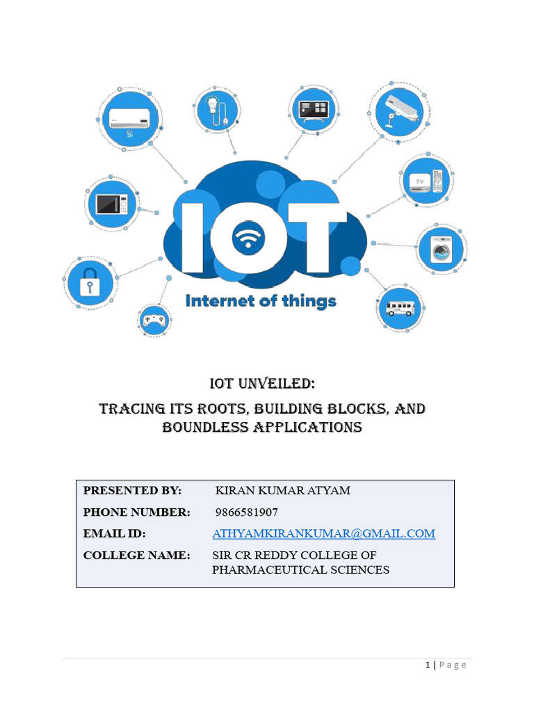 IoT Research Paper Final (Kiran Kumar Atyam) | PDF | Internet Of Things ...