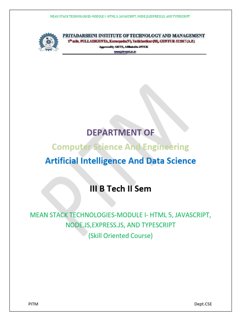 Ai&ds HTML | PDF | Java Script | Html5