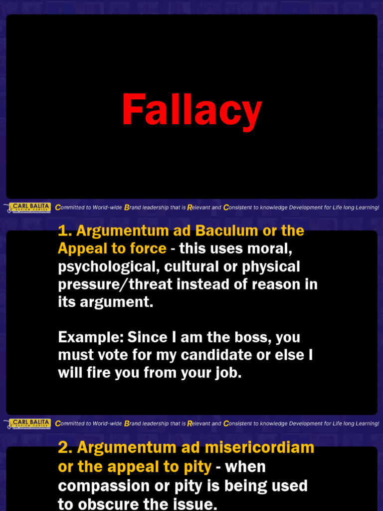 Logical Fallacies Examples and Answer | PDF | Logic
