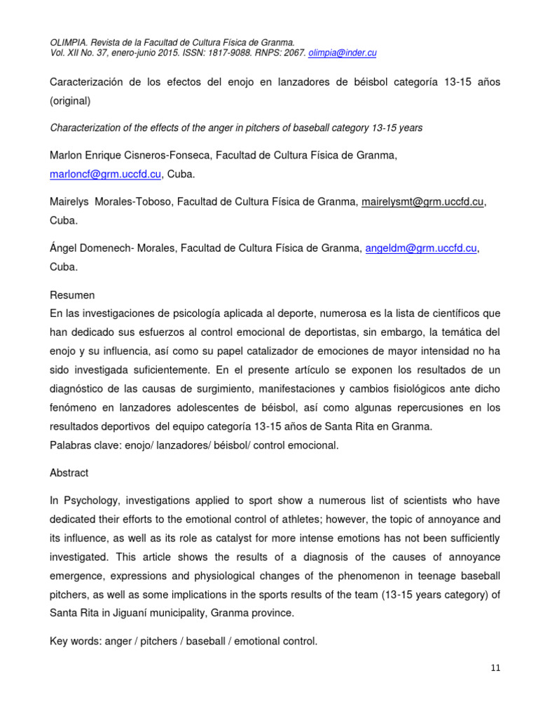 Marloncf@grm - Uccfd.cu: Characterization of The Effects of The Anger ...