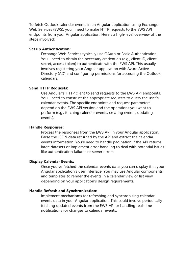 Fetch Outlook Calendar Events in Angular Using Exchange Web Services ...